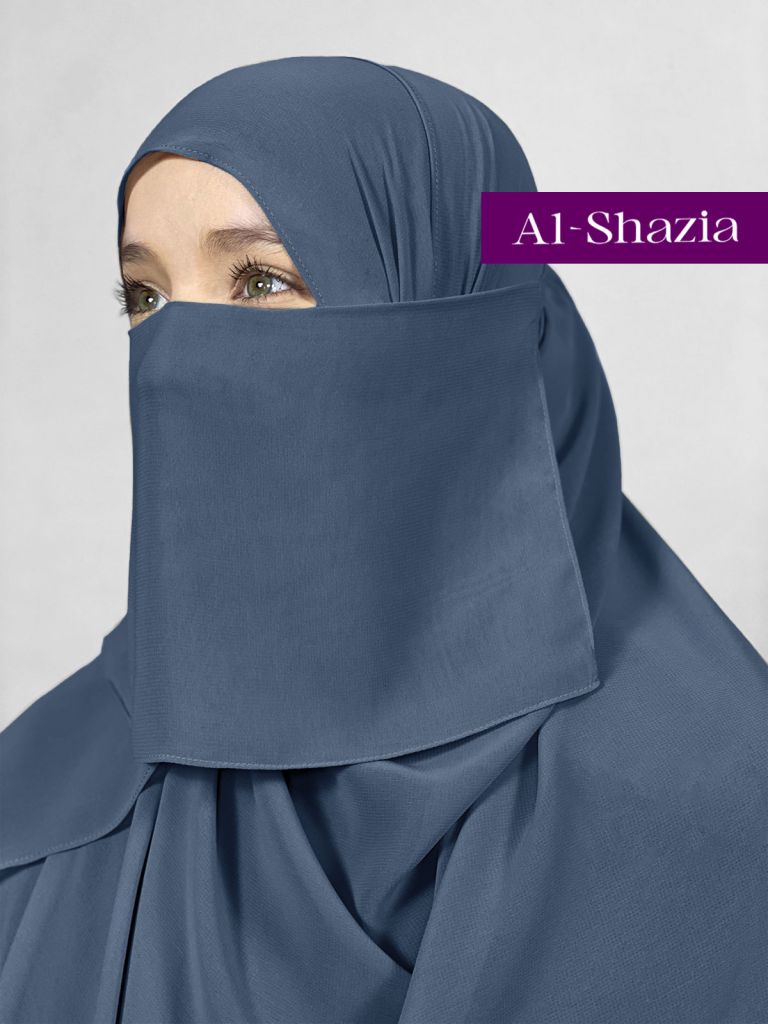 HALF PARDAH – DENIM – Al-Shazia