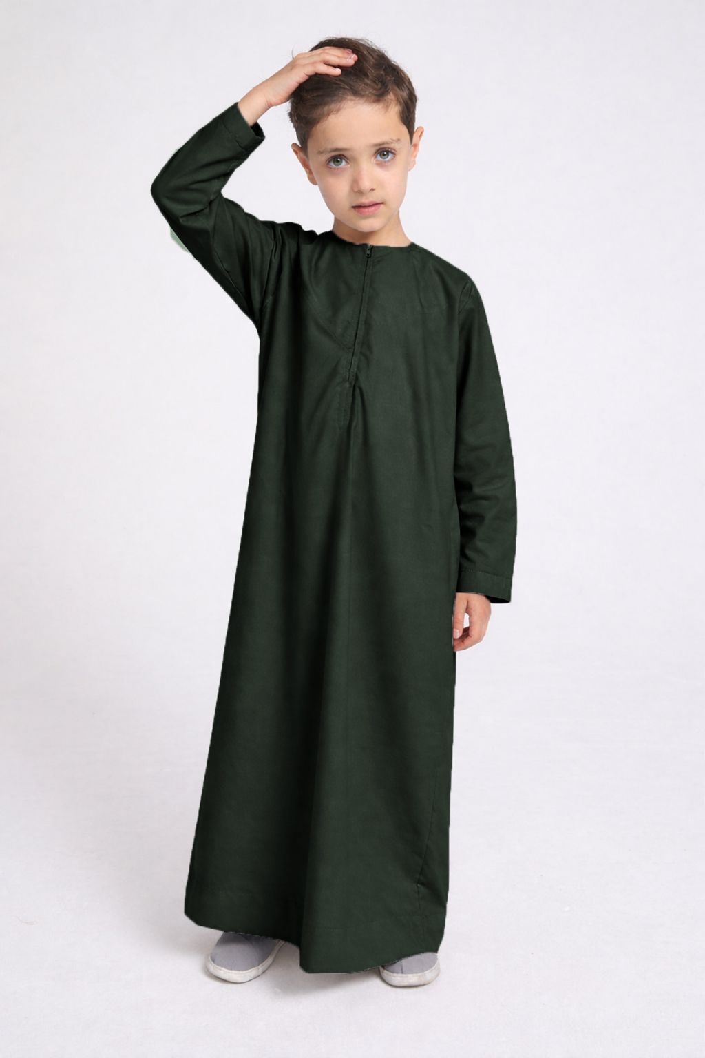 EMIRATI BOYS COTTON – FOREST GREEN – Al-Shazia